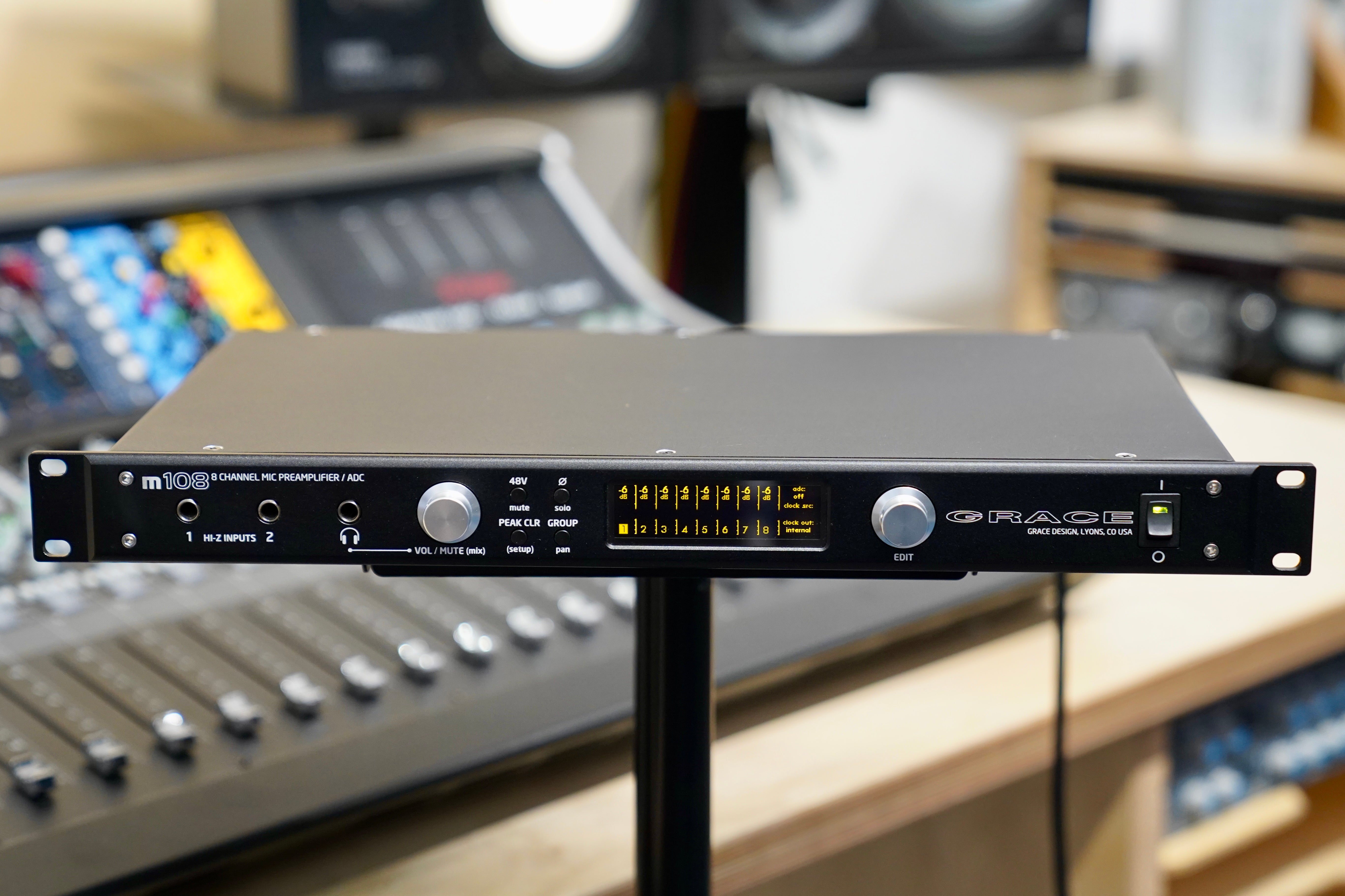 Grace Design M108 8 Channel Mic Preamp with Dante – Make Noise Pro Audio